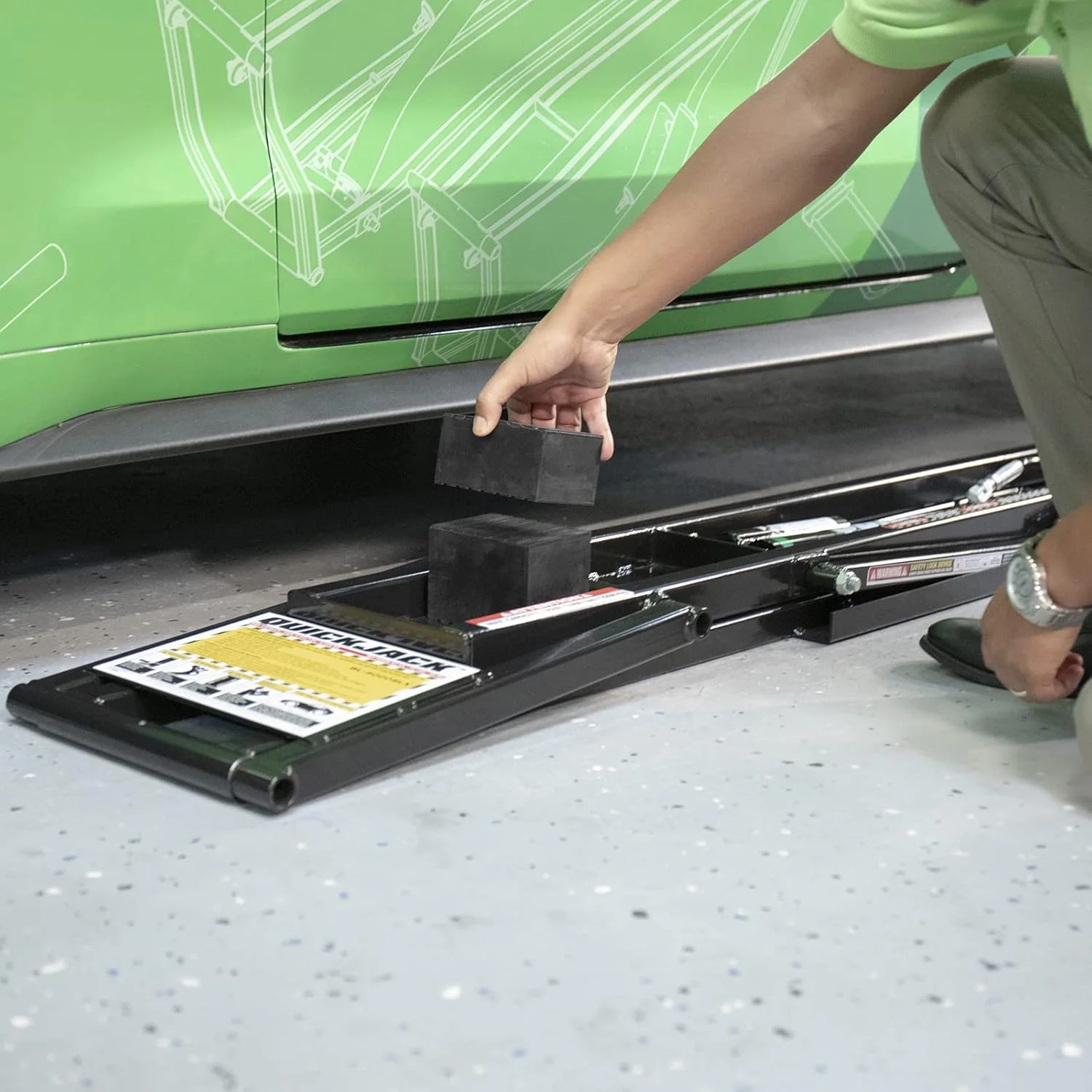 QuickJack Bundle - 5000TLX Portable Car Lift, Extended Length, Includes ...