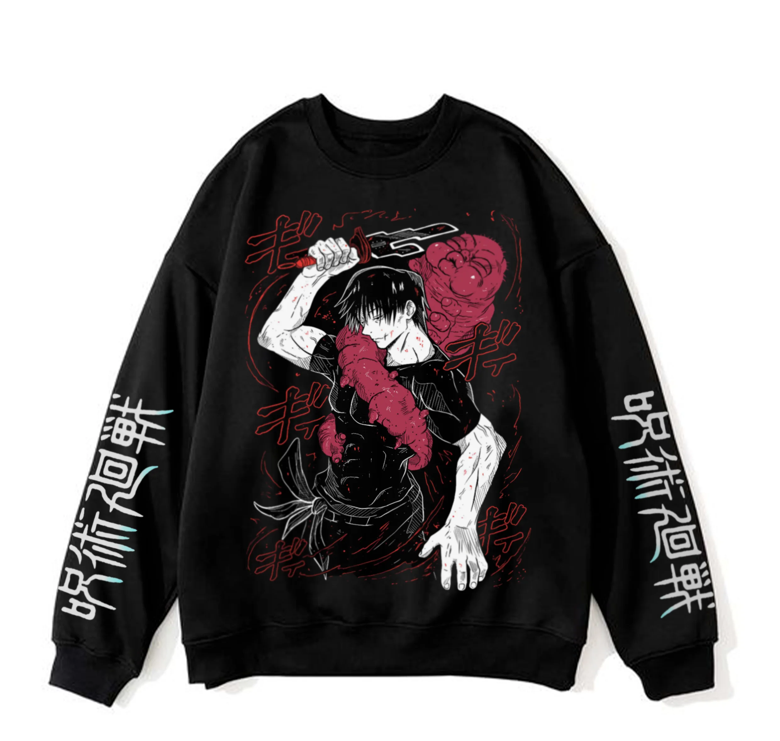 Toji Fushiguru -jujutsu-kaisen-Noir-sweatshirt
