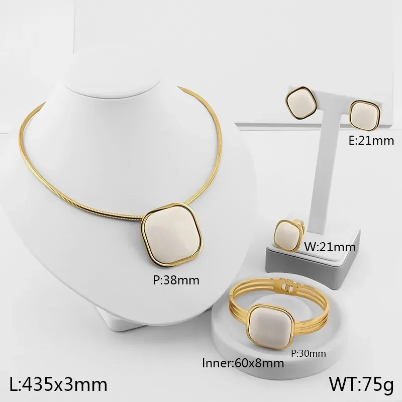 Ensemble Luxe Minimaliste – Collier & Boucles d’oreilles - eleganciia