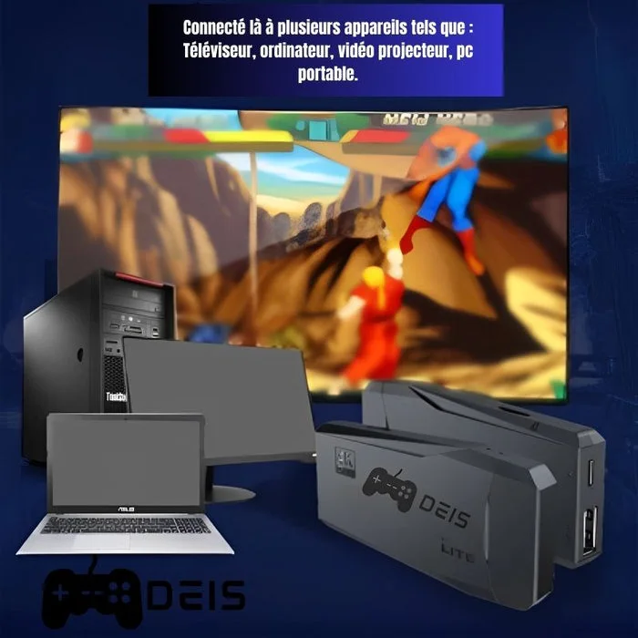 Console Rétro｜HDMI Game Stick 4k 64 GO ｜ 10 000 Jeux Inclus