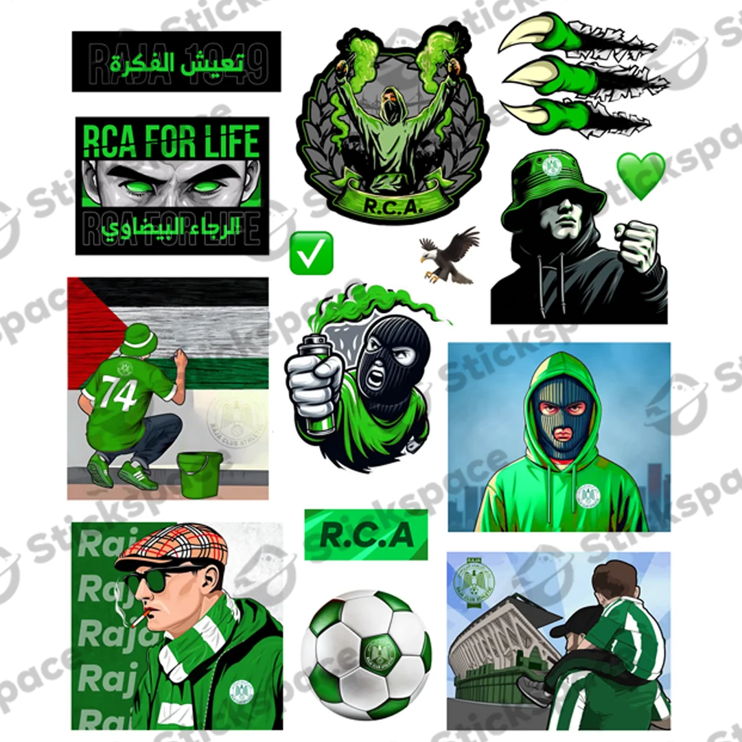 Raja Club Athletic 3D stickers