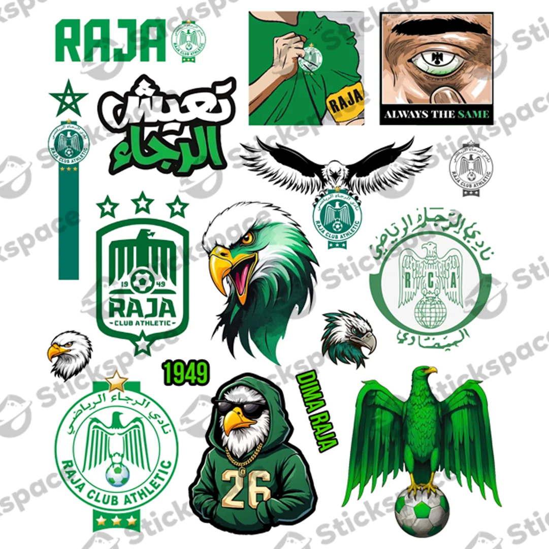 Raja Club Athletic 3D stickers