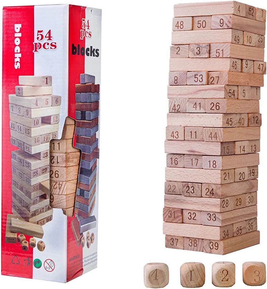 Jenga 54 blocs