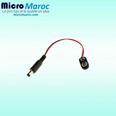 Câble alimentation Arduino pour pile 9V