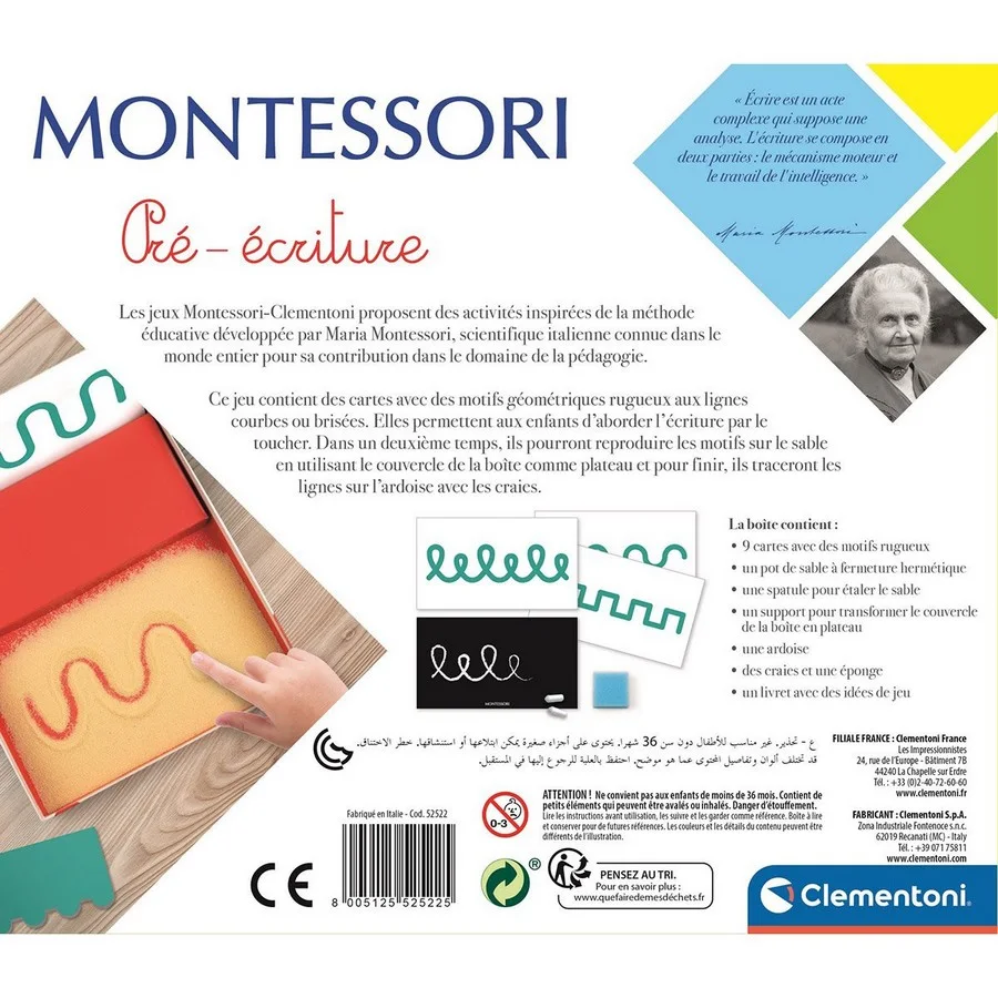 MONTESSORI PRÉ-ÉCRITURE - CLEMENTONI