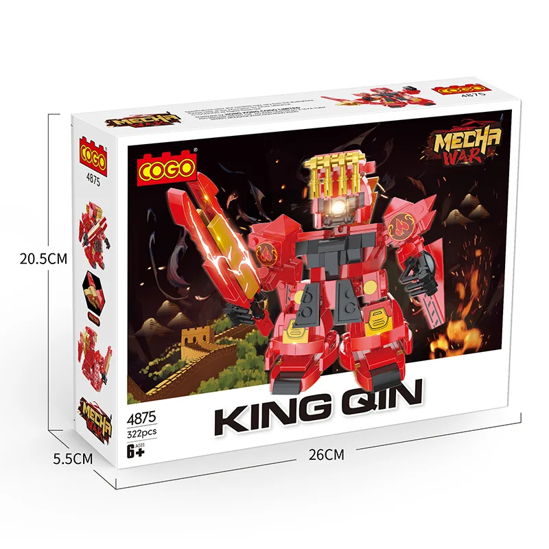 BLOC DE CONSTRUCTION ROBOT KING QIN 322PCS