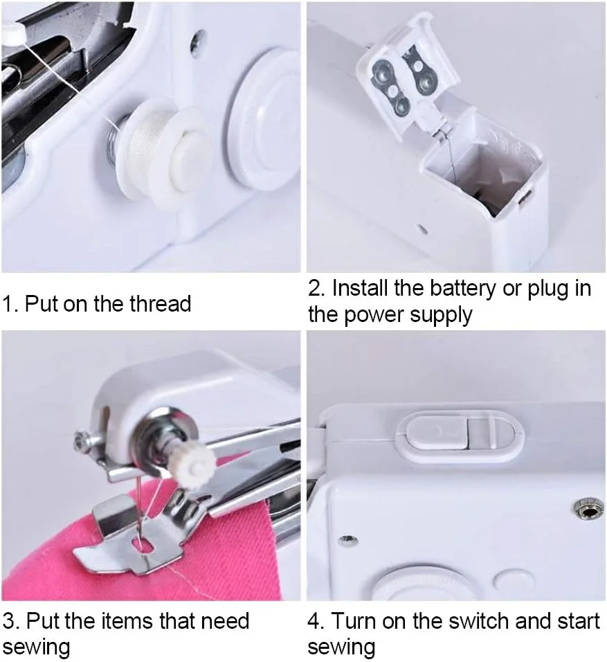Portable Handheld Sewing Machine for Quick Repairs