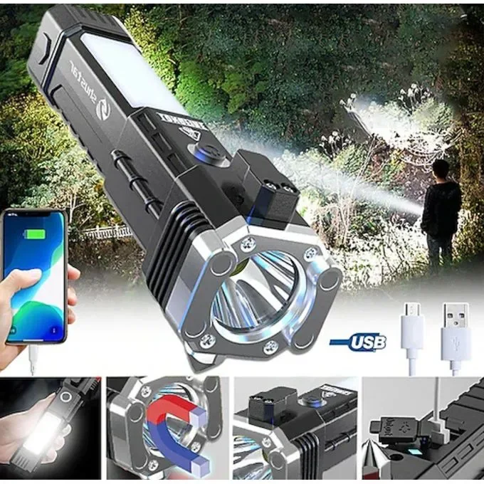 SuperTorche™ Lampe de sécurité 8 en 1 :: Portable , rechargeable et ...