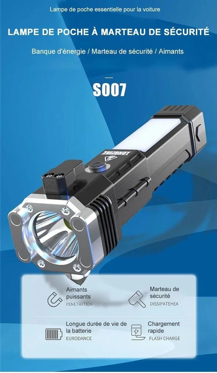 SuperTorche™ Lampe de sécurité 8 en 1 :: Portable , rechargeable et ...