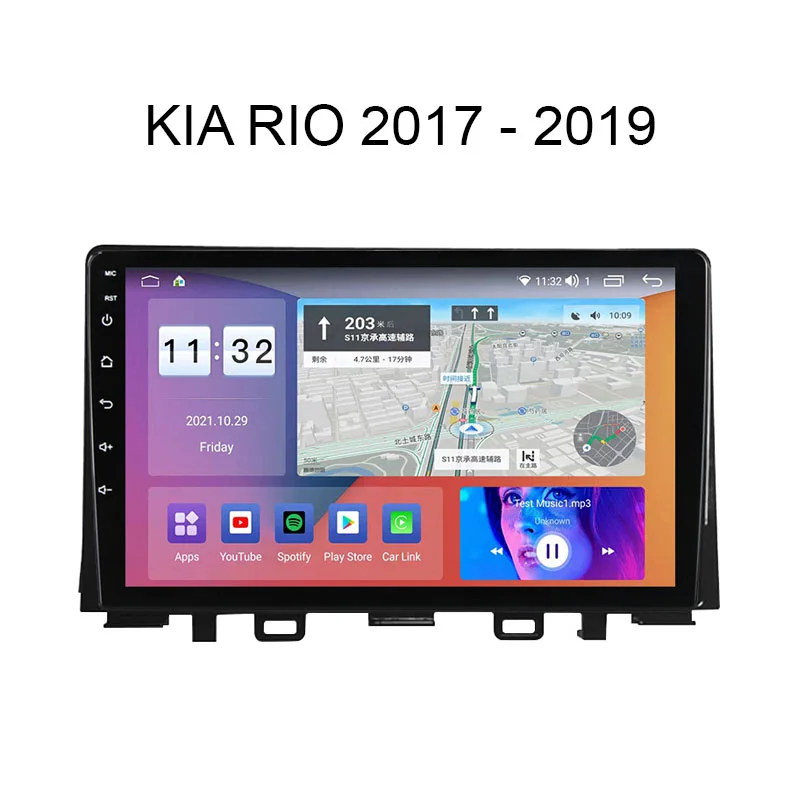 Radio Pantalla Android 10 para KIA RIO 2017, 2018, 2019