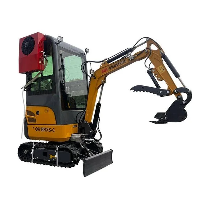 2024 AGT Rato 1-Ton Mini Small Excavator with Air Conditioning, Side ...