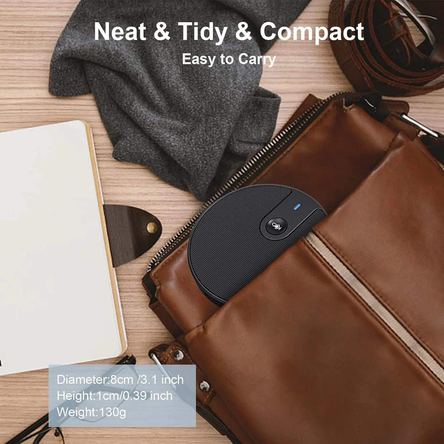 Veetop Conference Microphone 360° Omnidirectional USB Computer ...