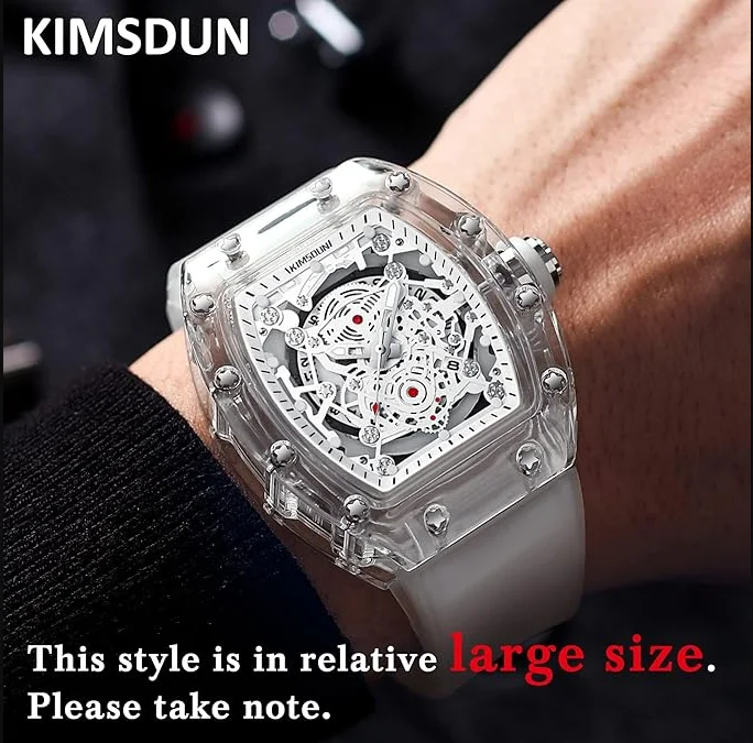 KIMSDUN-Stylish Skeleton Sport Watches,Strap for Men Unisex