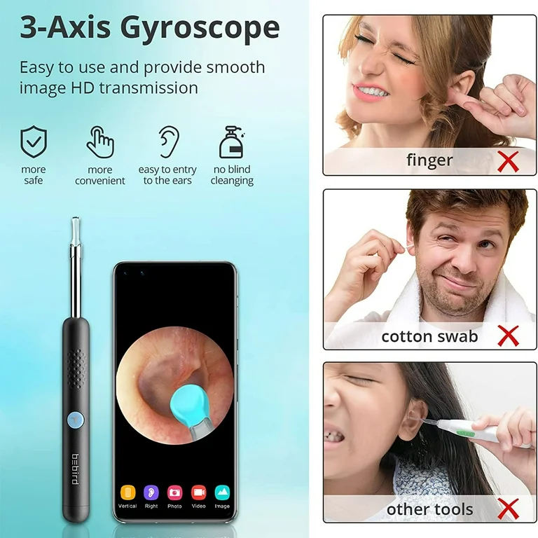 Mini Visual Ear Spoon Cleaner Wifi Endoscope Electric Ear Wax Remover ...