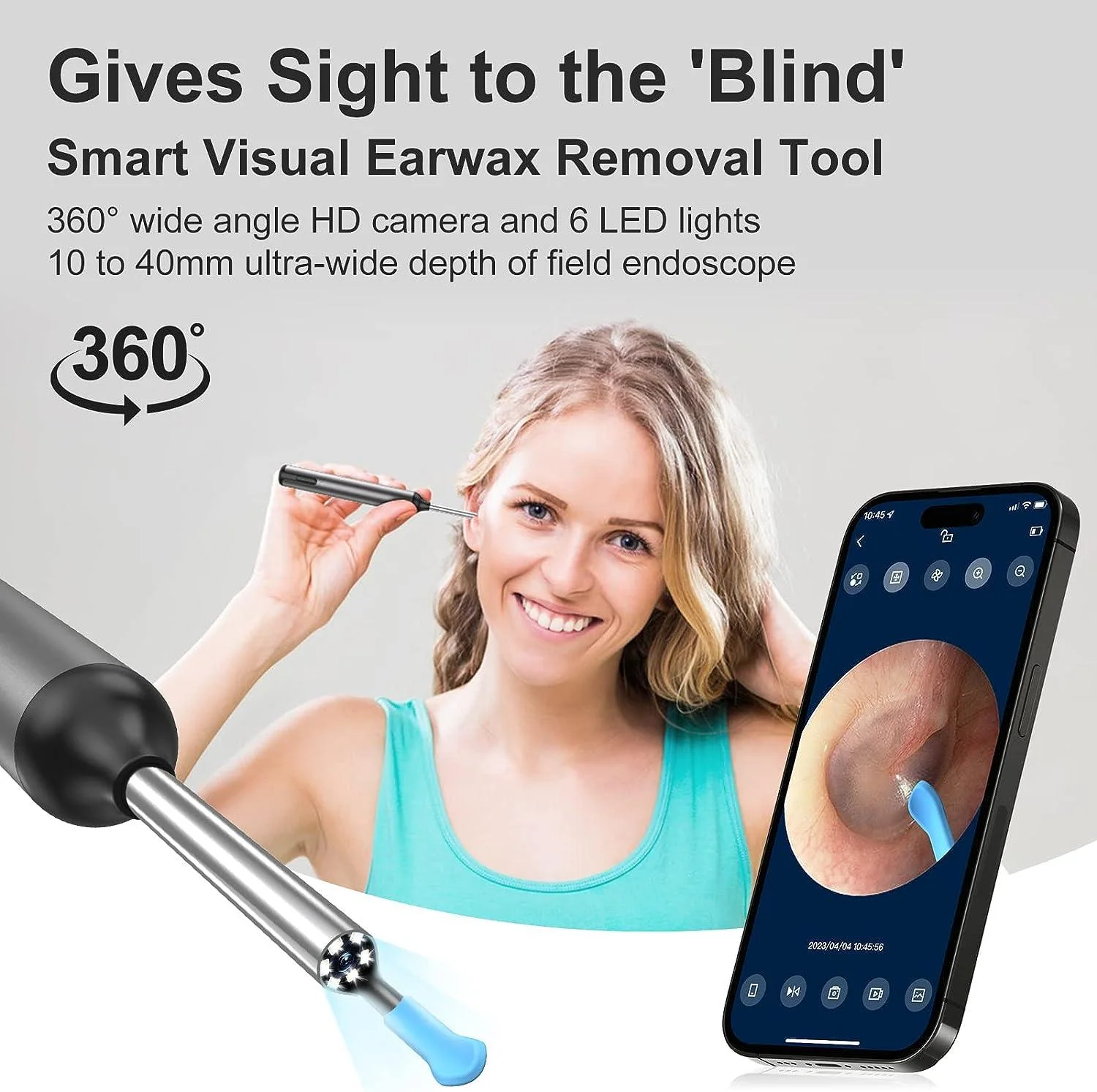 Mini Visual Ear Spoon Cleaner Wifi Endoscope Electric Ear Wax Remover ...