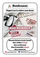 Rèsumè Science toute l'annèe (Bac science)