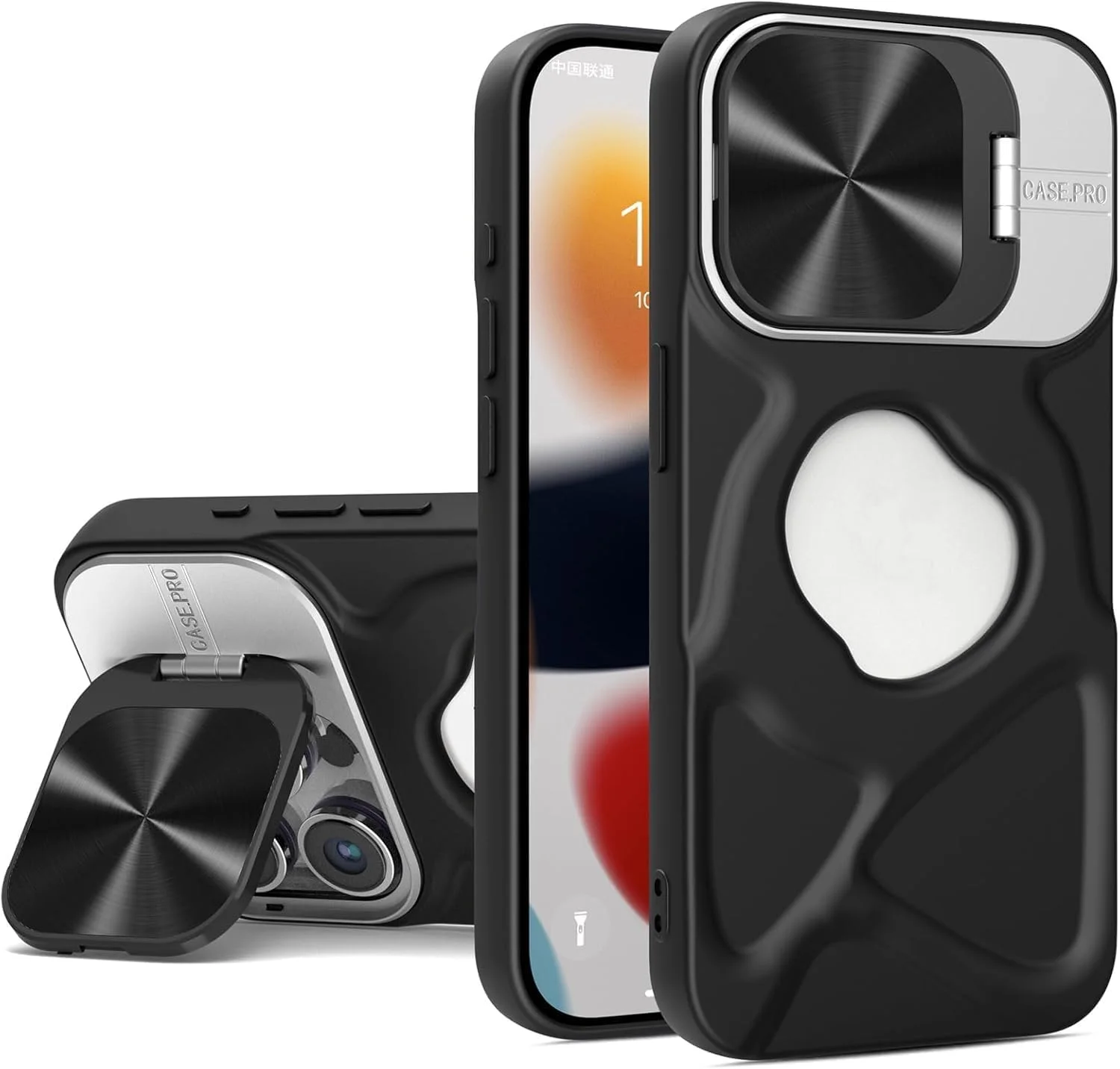 Metal Lens Stand case for iphone 15pro max