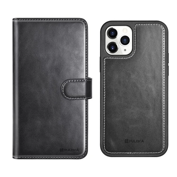 puloka Flip Wallet 3 in 1 leather Magnetic Case For iphone 11