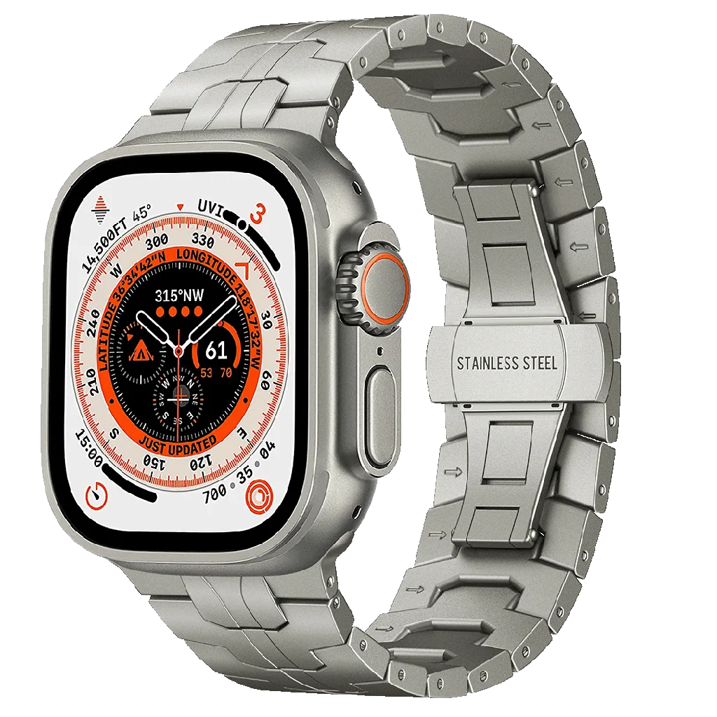 Titanium Stainless Steel Apple Watch Metal Strap