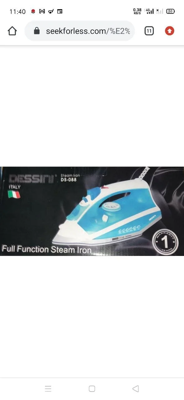 Fer à repasser Vapeur " DESSINI " 2500W (DS-088),