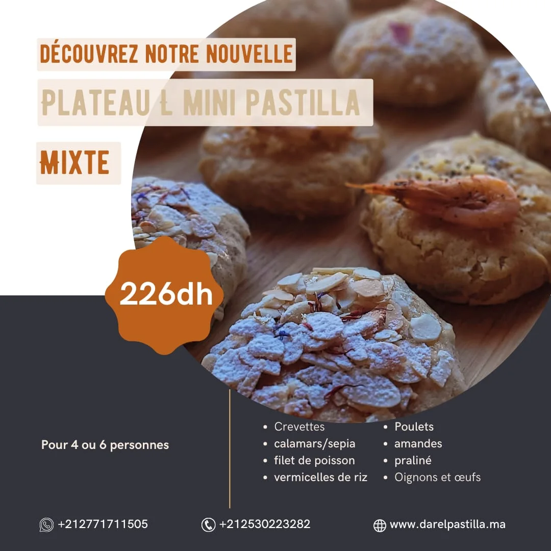 PLATEA M MINI PASTILLA MIXTE POULET ET FRUITS DE MER
