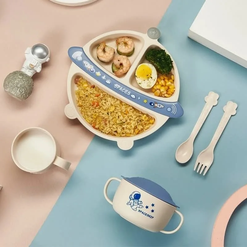 Ensemble goûter kids 4 pièces ( plat , couverts et bol )