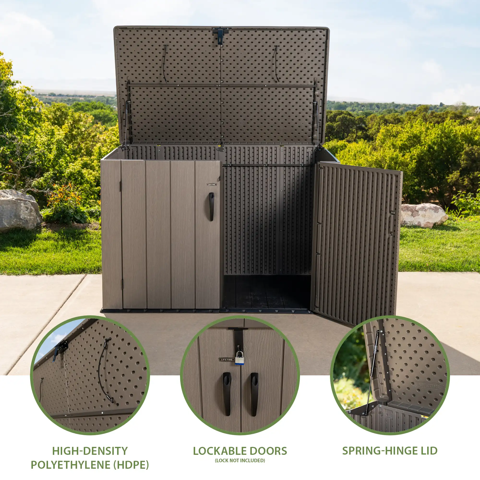 Lifetime Horizontal Storage Shed (75 cubic feet)