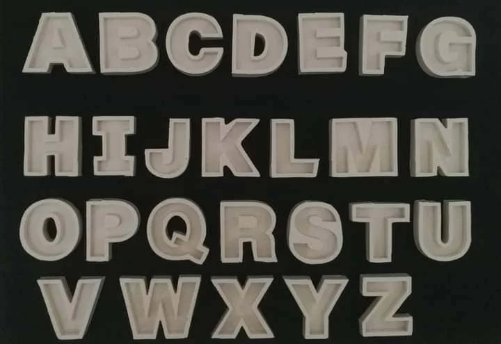moule silicone tunisie alphabet 4cm