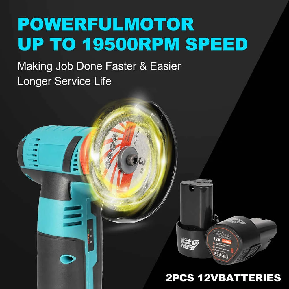 Micro Angle Grinder Rechargeable Cordless Polishing Grinding Machine ...