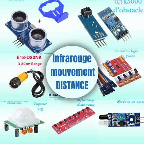 Capteurs Infrarouge, Mouvement et Proximité