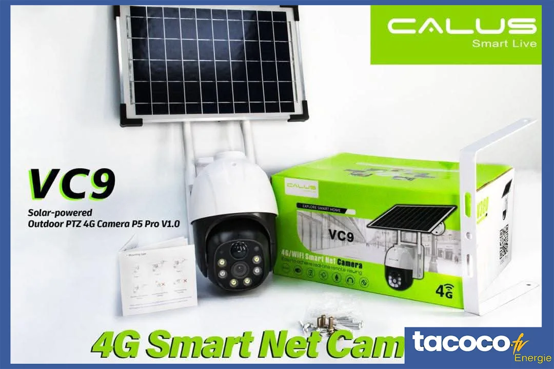 CALUS Camera De Surveillance WIFI & Energie Solaire VC9 - 4G + Carte ...