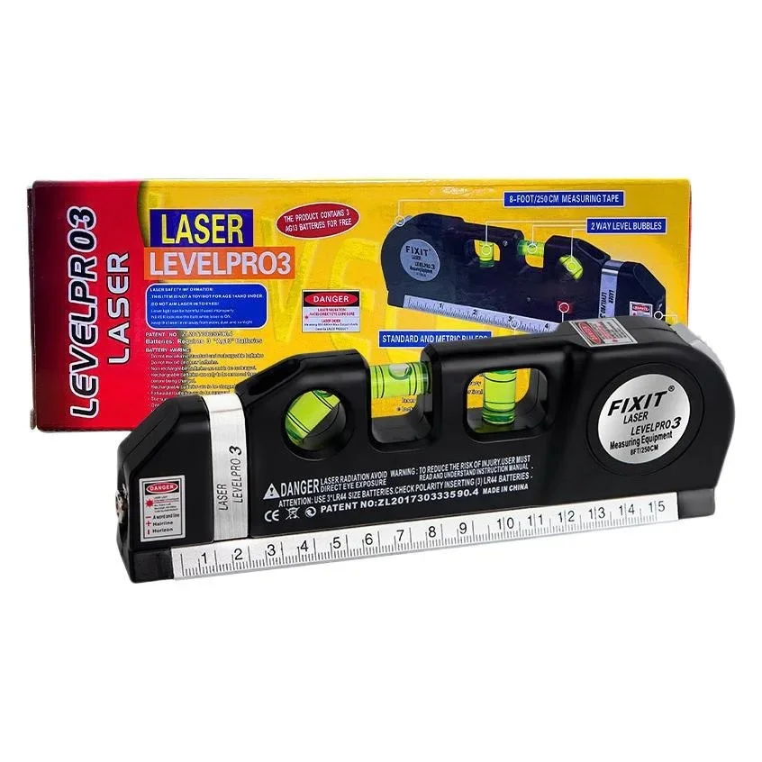 Fixit Laser Level Pro 3 – 4-in-1 Multi-Functional Measuring Tool
