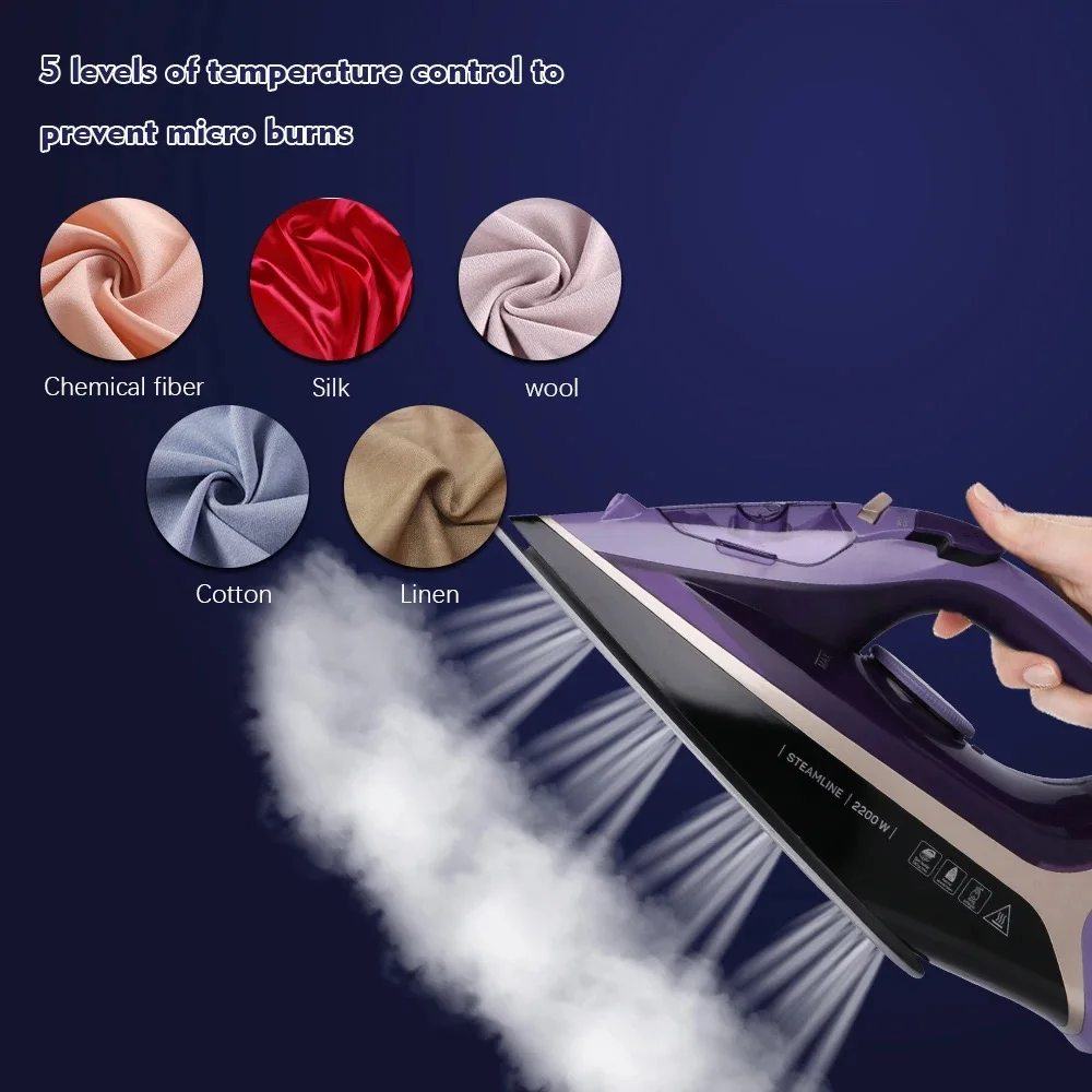 2200W Electric Steam Iron Wireless 2 in 1 Steamer