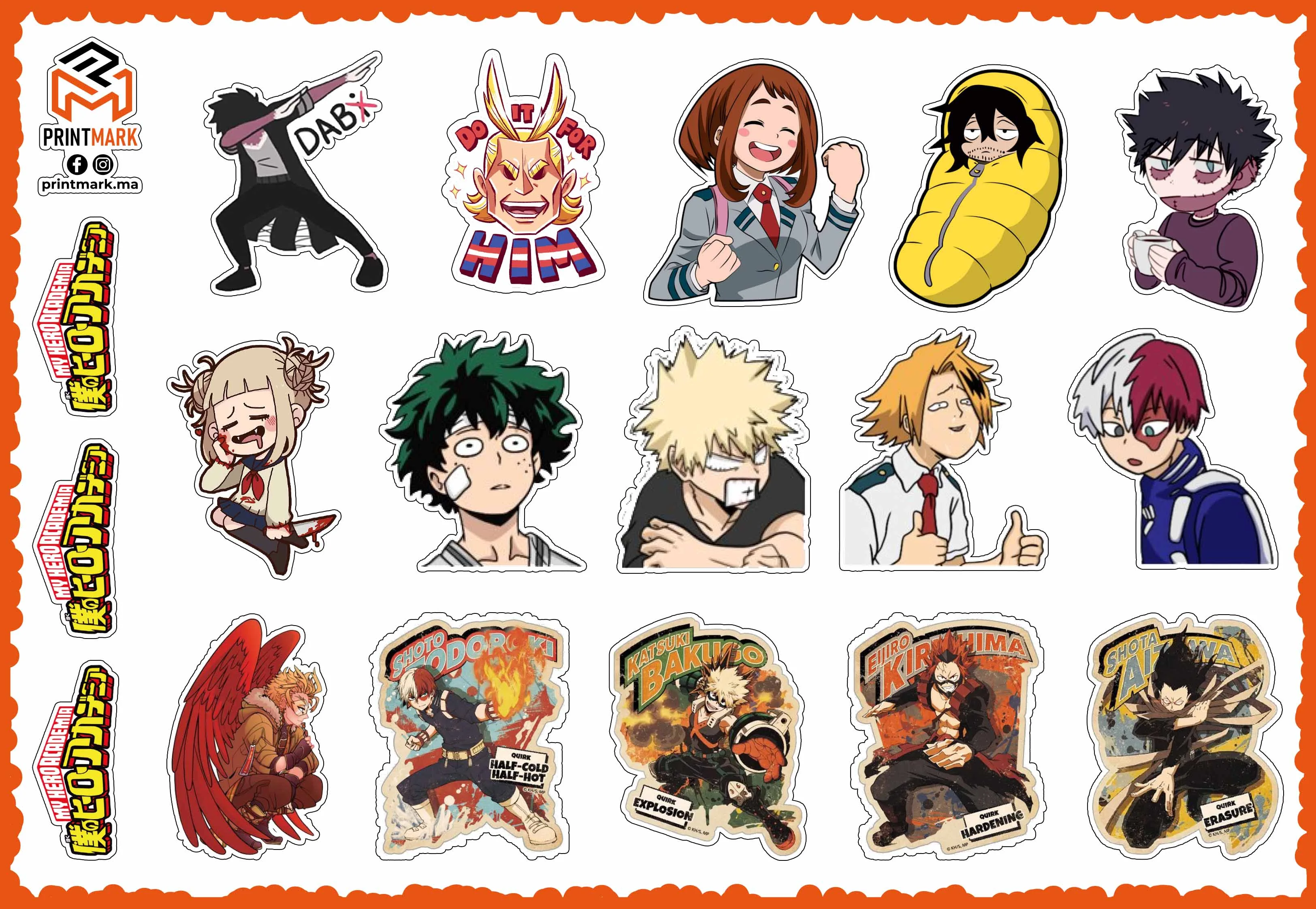 Pack Stickers BNHA
