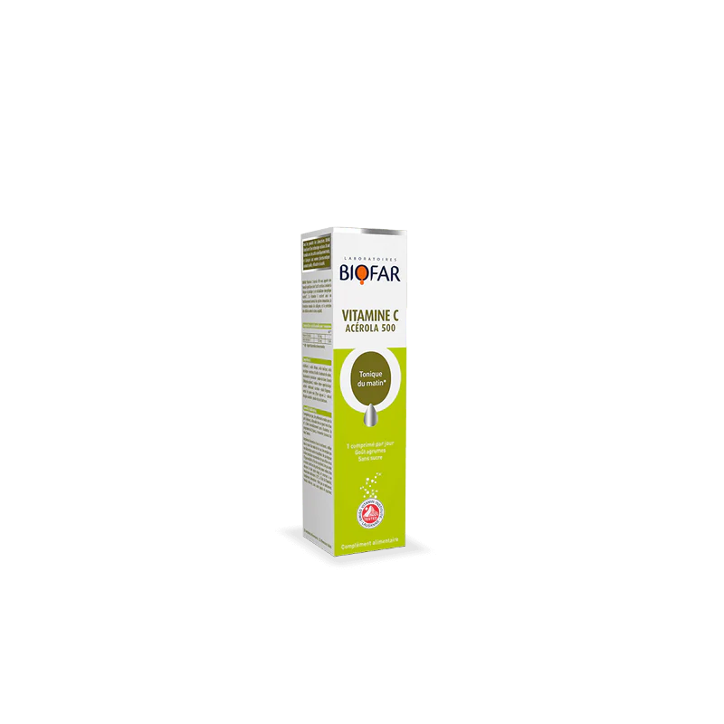 BIOFAR VITAMINE C ACEROLA 500 BOITE 20 COMPRIMES