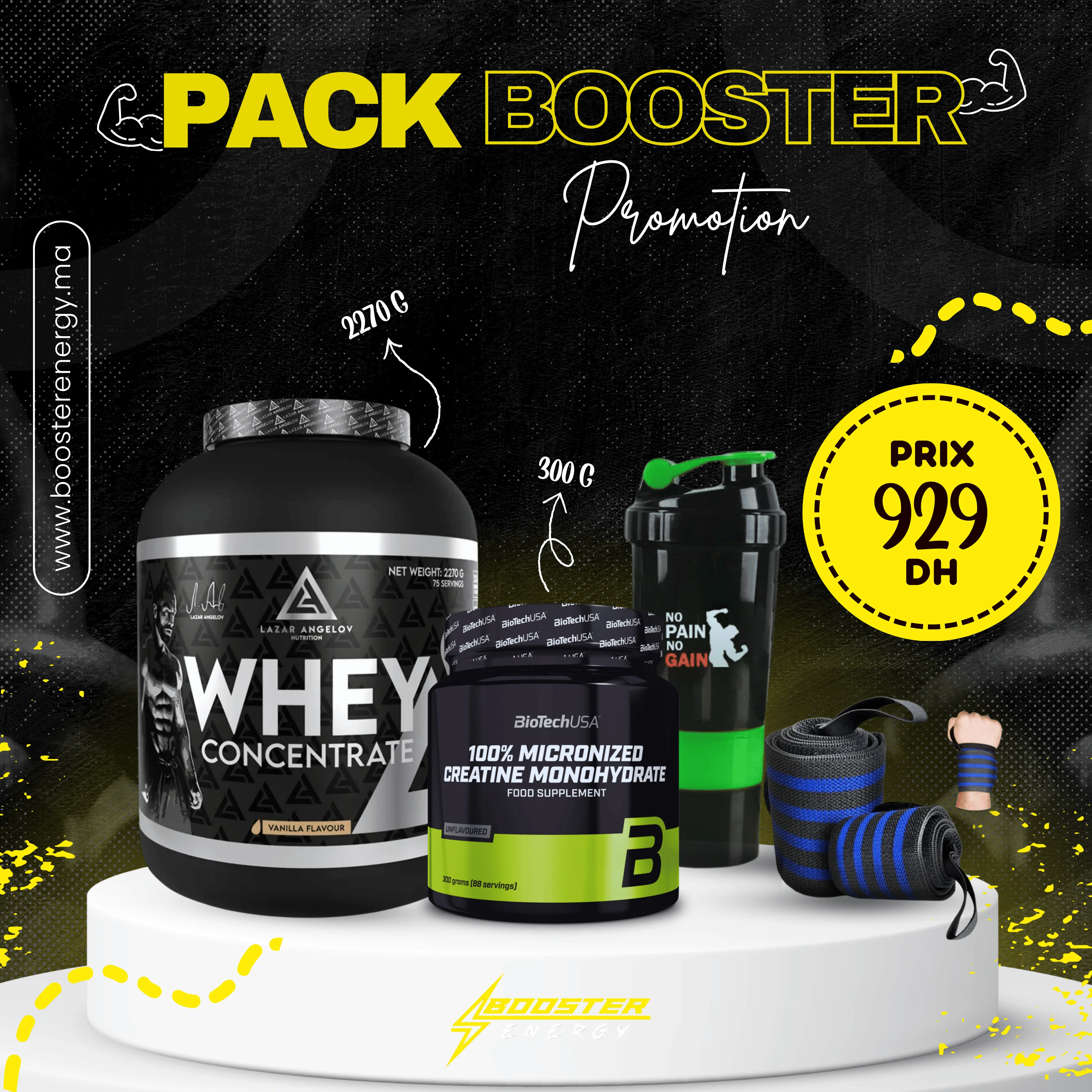 Pack Booster Promotion – Whey Protein Lazar Angelov, Créatine ...