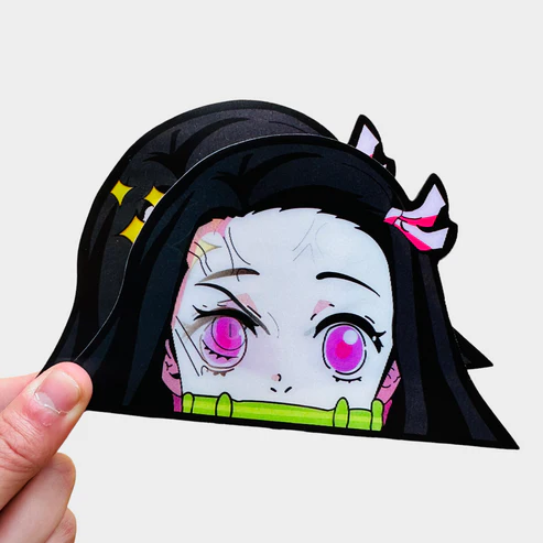 Demon Slayer Motion Sticker - Peeking Nezuko