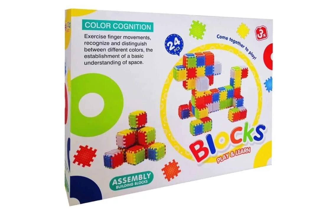 PLAY AND LEARN BLOCKS - 24 PCS