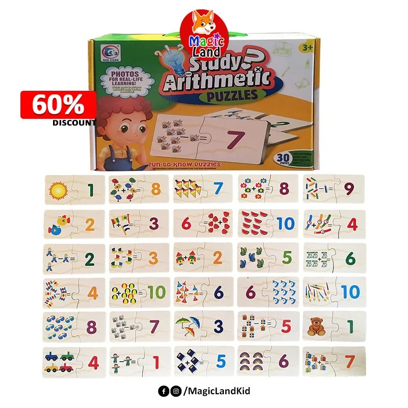 STUDY ARITHMETIC PUZZLE: Jouet Éducatif pour Enfants 3-8 Ans | Développement des Compétences de ...