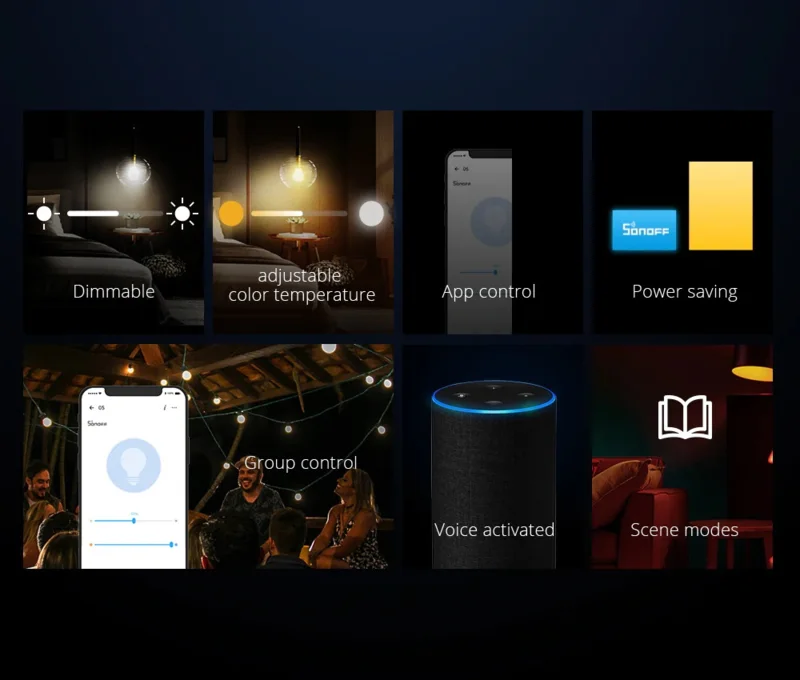 Sonoff | B02 F-A60 | LED à filament dimmable | E27