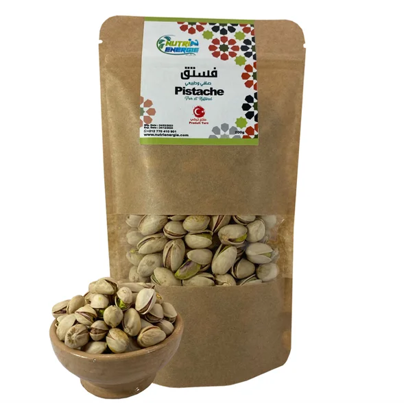 Pistache Semi-grillées sans sel 100% Pure et Naturelle