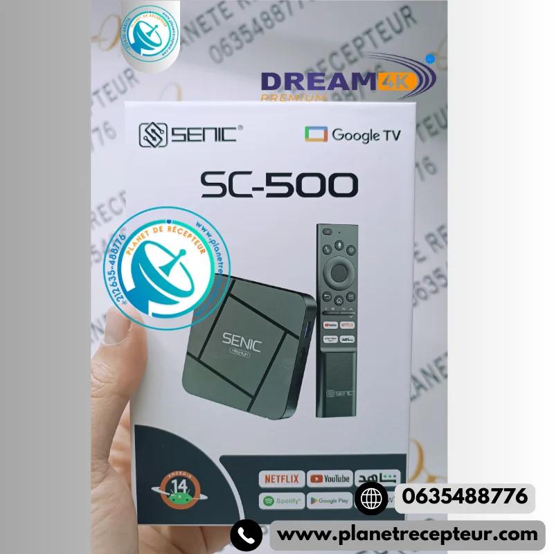 Tv Box ANDROID Senic SC-500 2025 ⭐12 MOIS DREAM 4K⭐