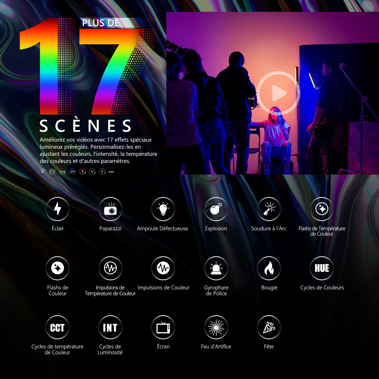 Tube LED RGB NEEWER RGB1 LED STICK LIGHT