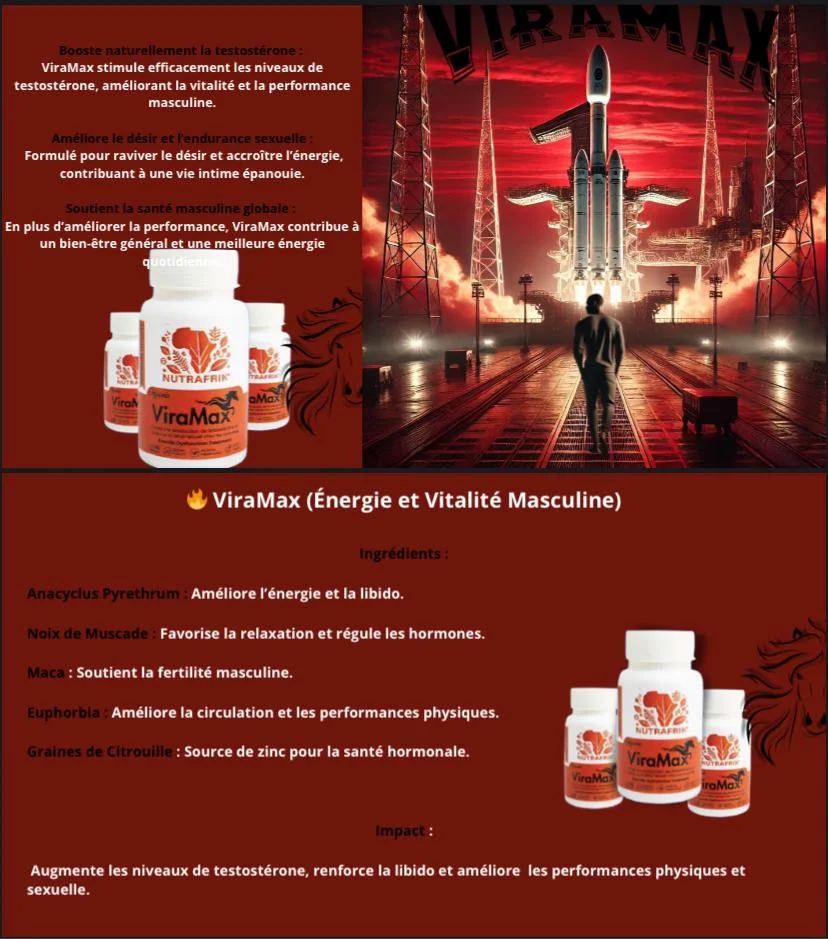 VIRAMAX NUTRAFRIK pour booster testostérone