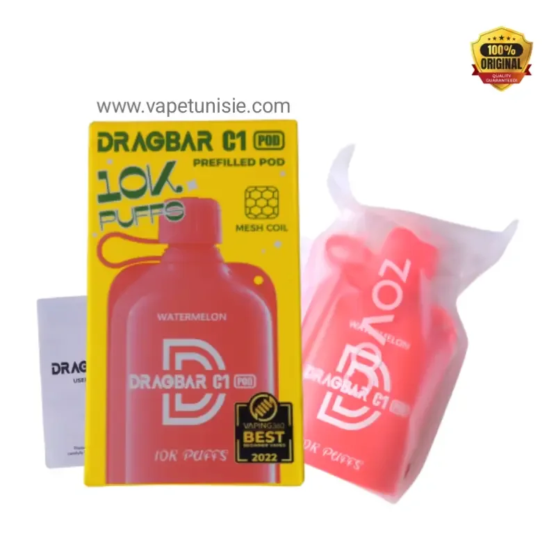 Cartouche Dragbar C1 Pod 10000 Puff Tunisie