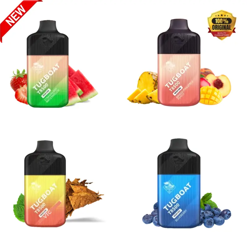 Tugboat T8500 Puffs Tunisie - Vape Jetable Slim 5% Nic , Led Liquide ...